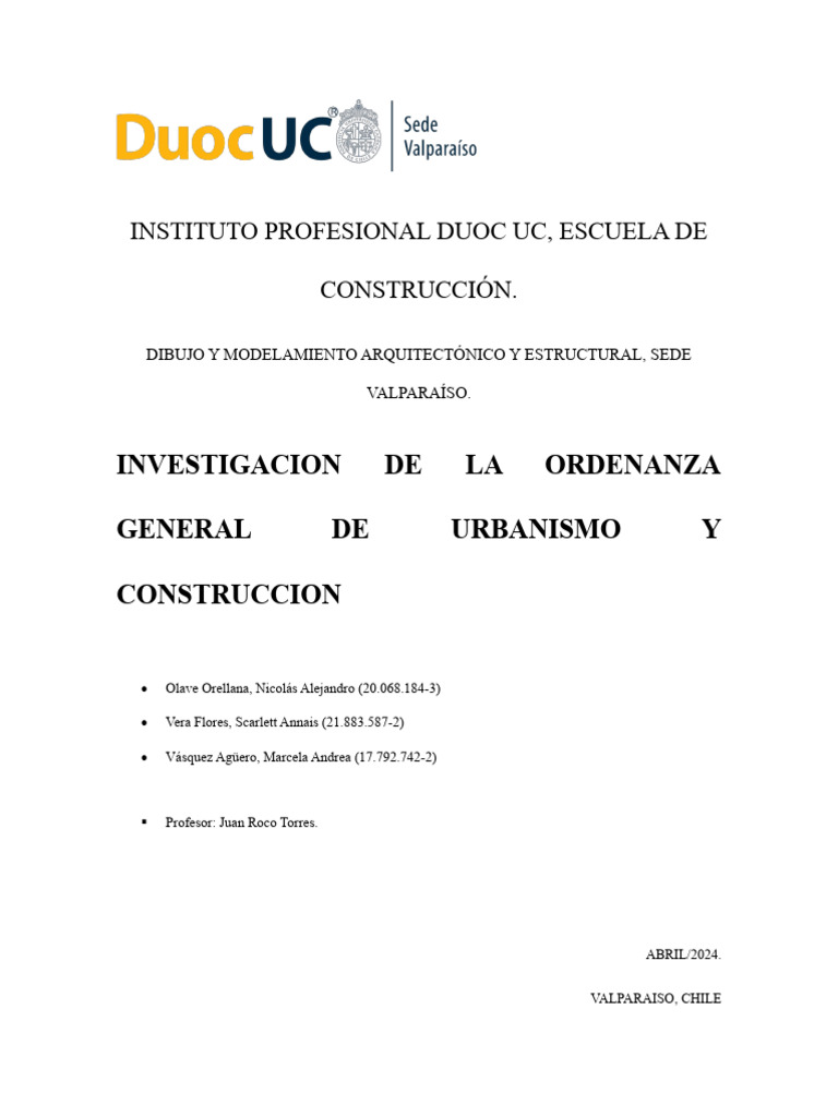 Estudio A Normativa de La OGUC | PDF | edificio | Arquitecto