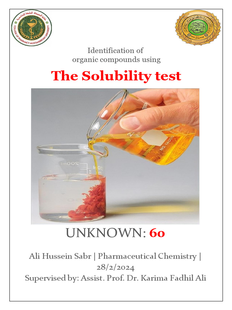 Lab 2 Solubility | PDF | Solubility | Solvation