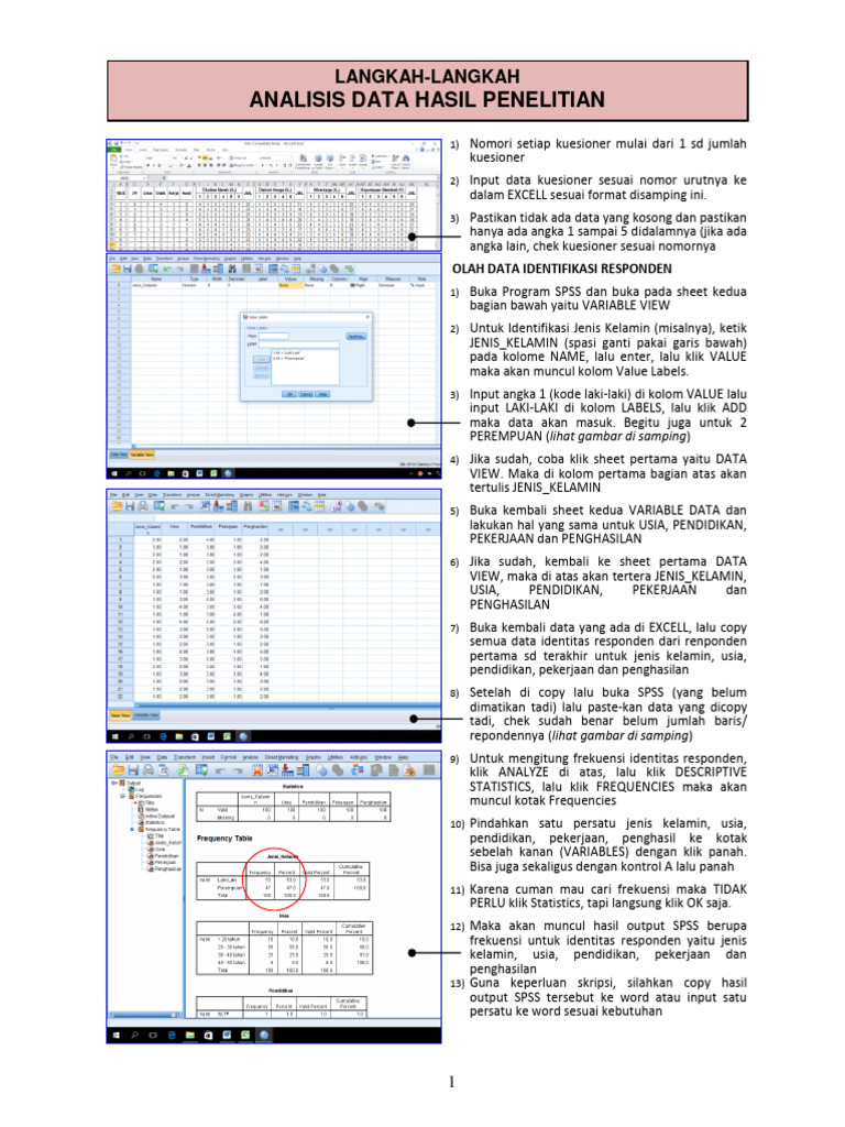 Panduan Analisis Data SPSS Lengkap | PDF