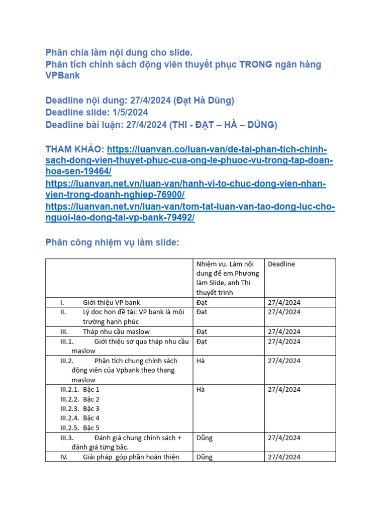 Phân chia làm nội dung cho slide | PDF