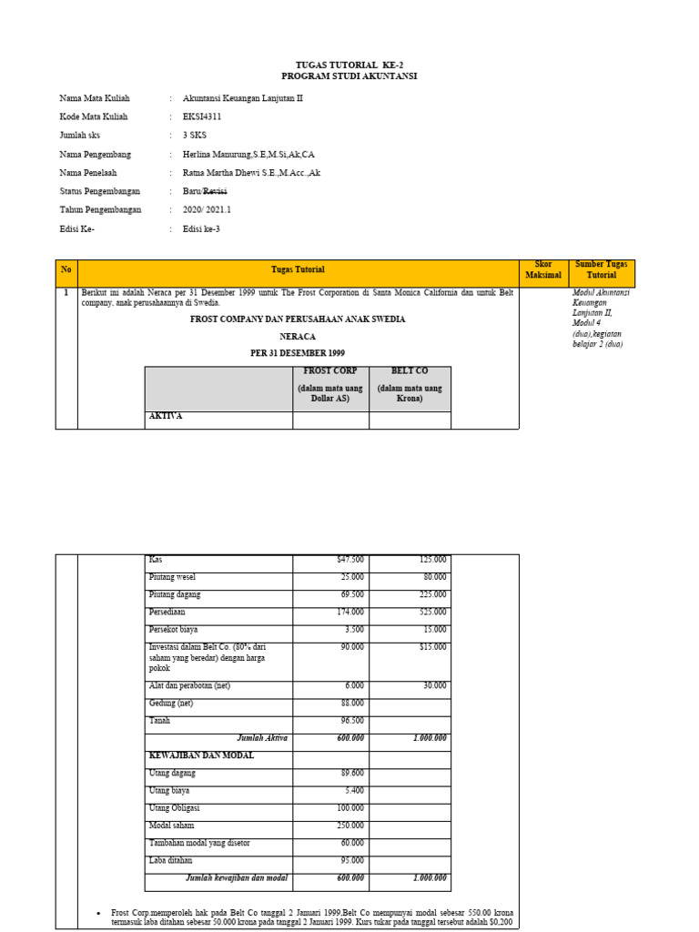 Tugas Tutorial Ke 2 | PDF