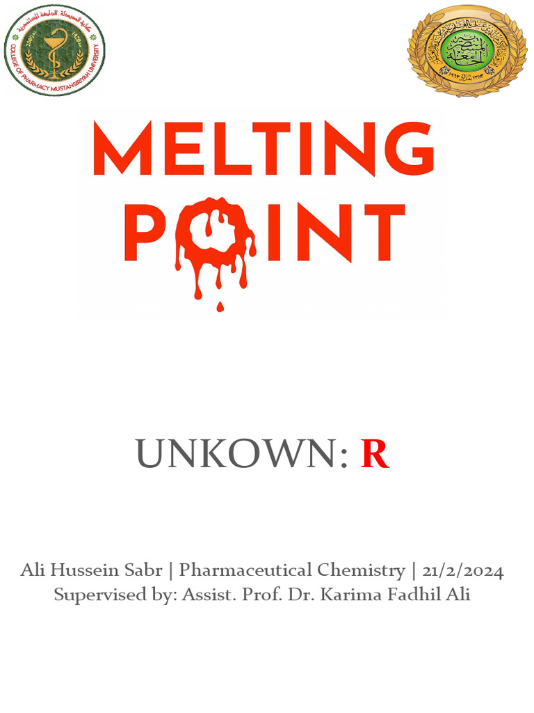 lab 1 melting point | PDF | Melting Point | Chemical Compounds