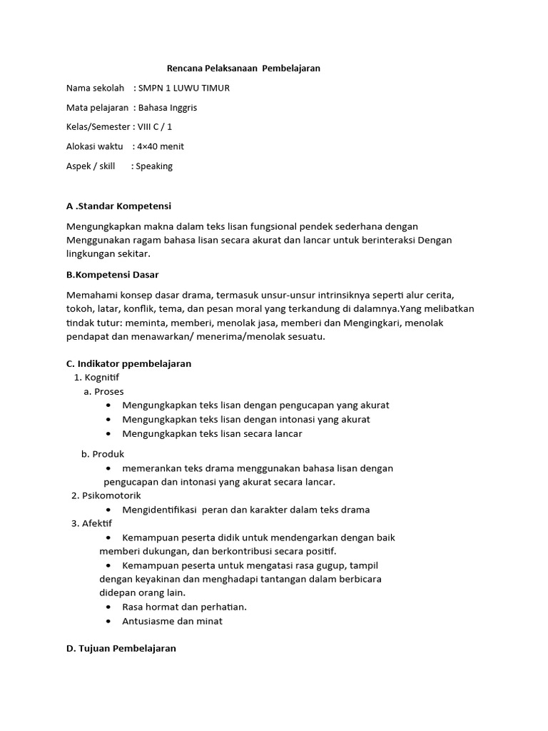 RPP - Fedni Samoly | PDF | Human Communication | Linguistics