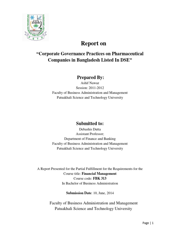 Corporate Governance Practices On Pharma | PDF | Financial Ratio | Equity (Finance)