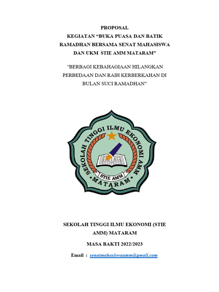 Buka Puasa Bersama STIE AMM | PDF