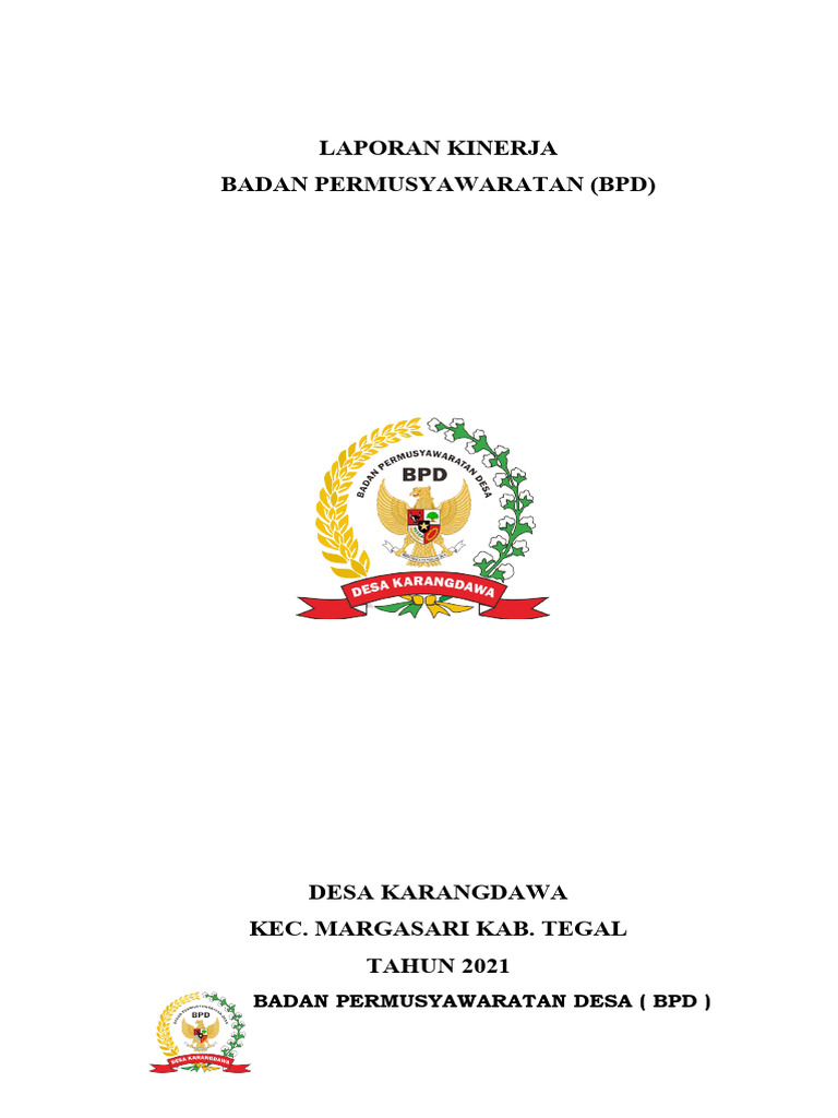 Laporan Kinerja BPD Karangdawa 2021 | PDF