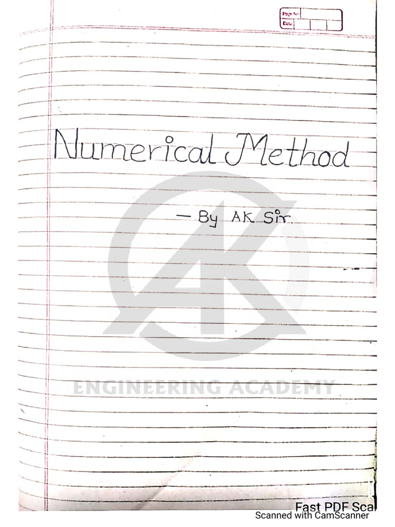 Numerical Method by AK Sir | PDF