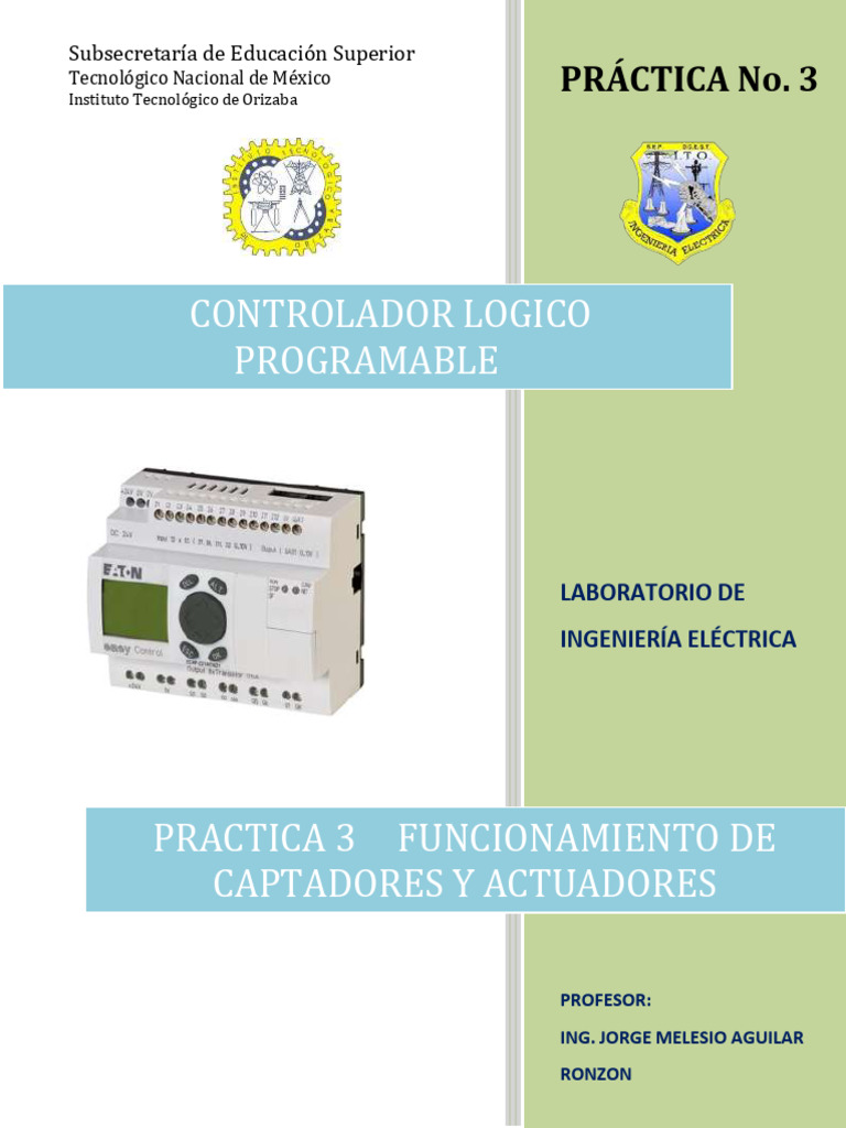 Practica 3 PLC | PDF | Controlador lógico programable | Laboratorios