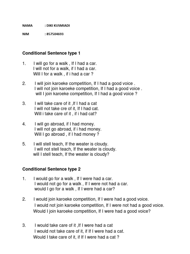 Conditional Sentences Guide | PDF | Language Arts & Discipline