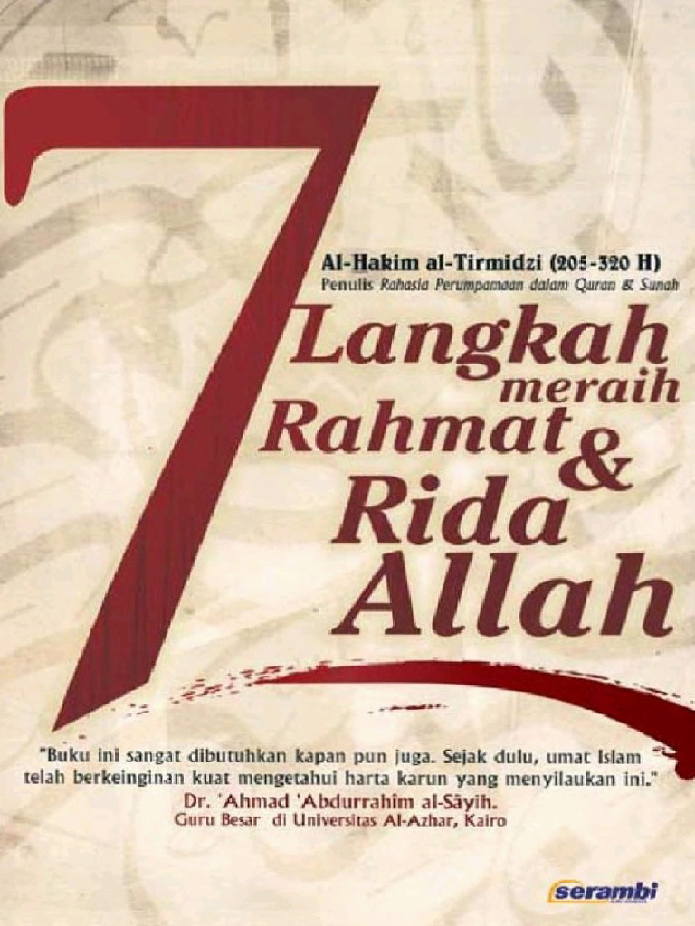 7 Langkah Meraih RAHMAT Dan RIDHA ALLAH-Al-Hakim Al-Tirmidzi | PDF