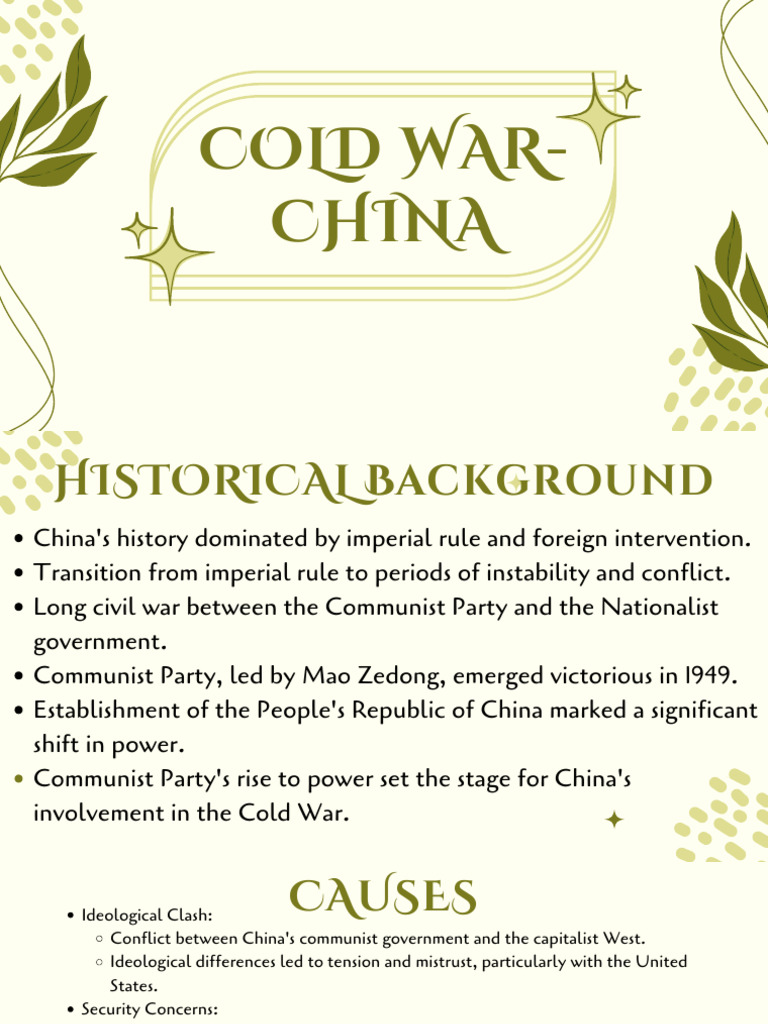 China in Cold War Presentation | PDF | Cold War | Communism