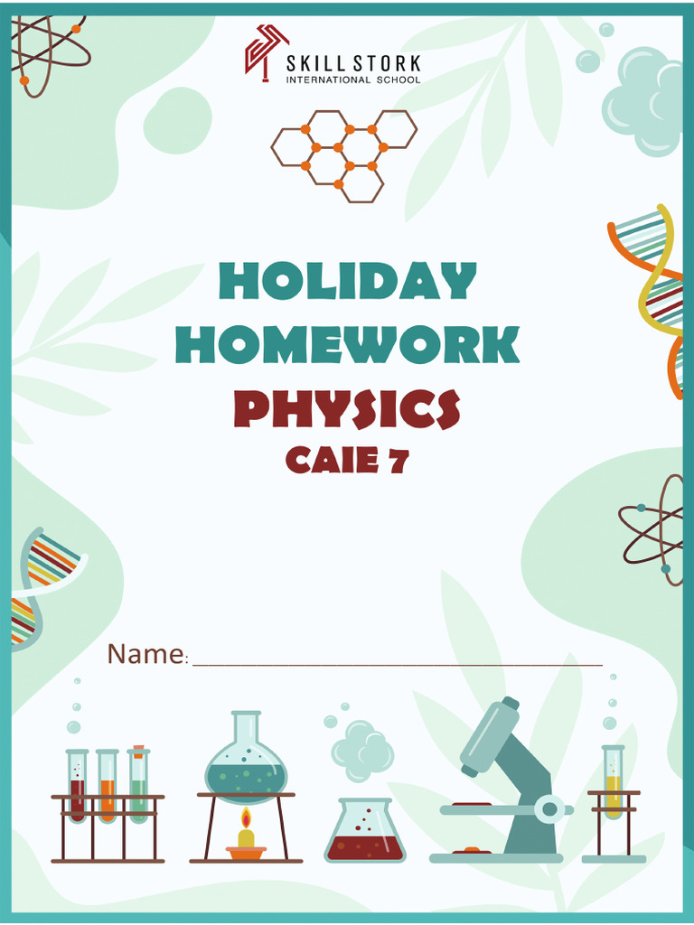 Holiday Homework - Phy - CAIE 7 | PDF | Speed | Force