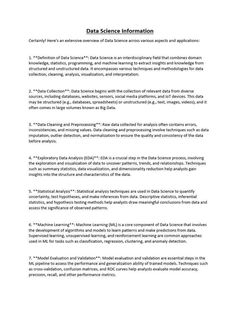 DATA SCIENCE Information | PDF | Machine Learning | Analytics