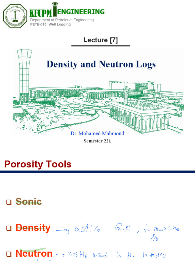 Density and Neutron Logs - 201 | PDF | Gamma Ray | Photoelectric Effect