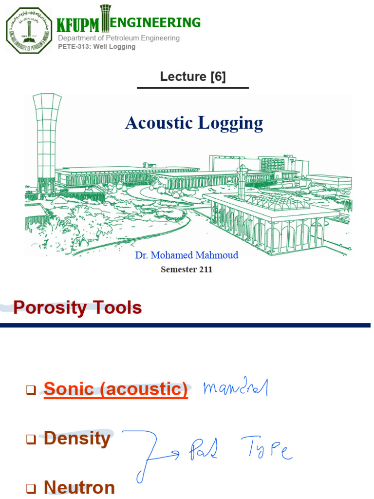 Acoustic Logging | Download Free PDF | Porosity | Waves