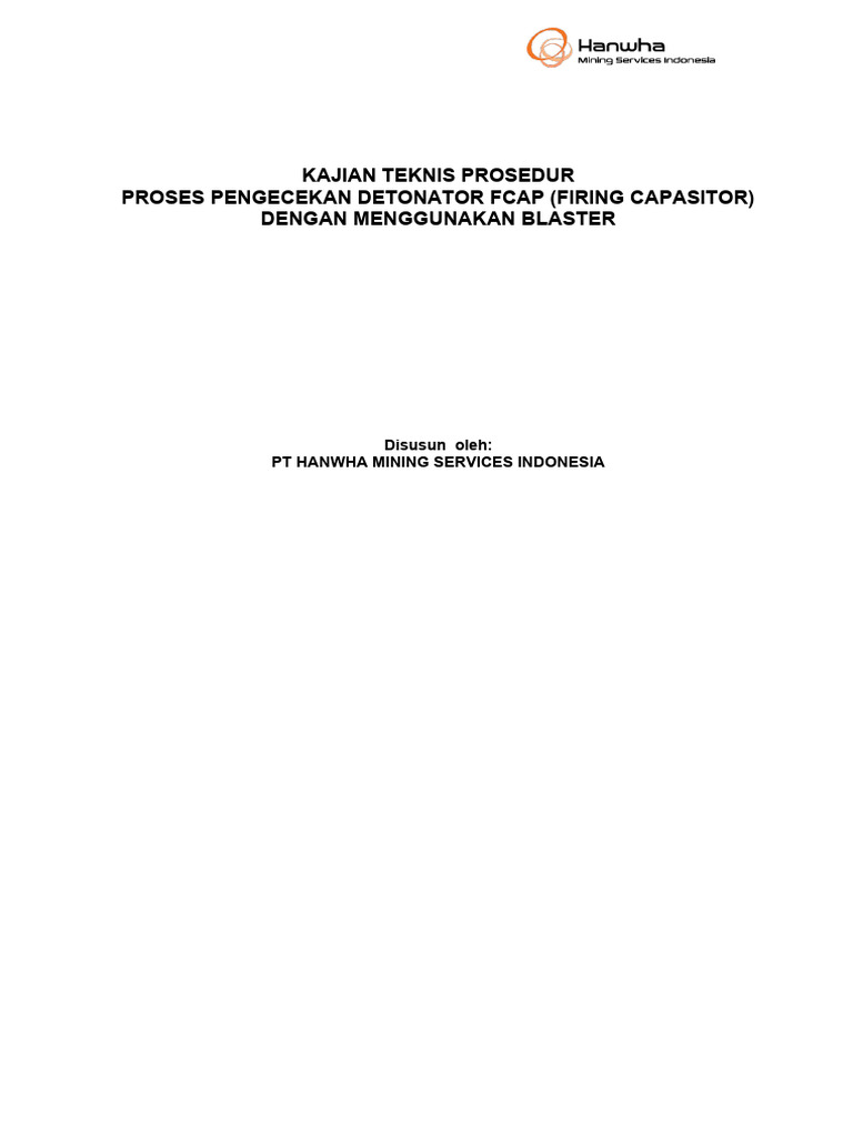 Kajian Teknis Prosedur Pengecekan FCAP Dengan Blaster | PDF | Sains ...