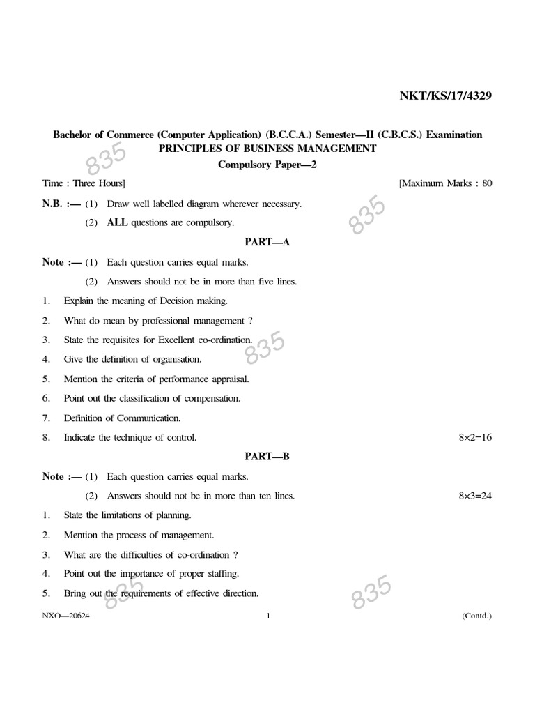 Principles of Business Management Exam Guide | PDF | Economies | Business