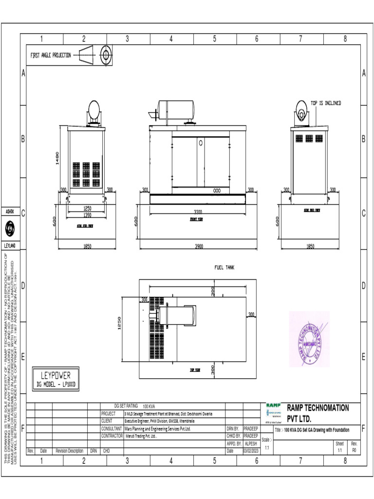 100KVA GA Drawing-Model | PDF