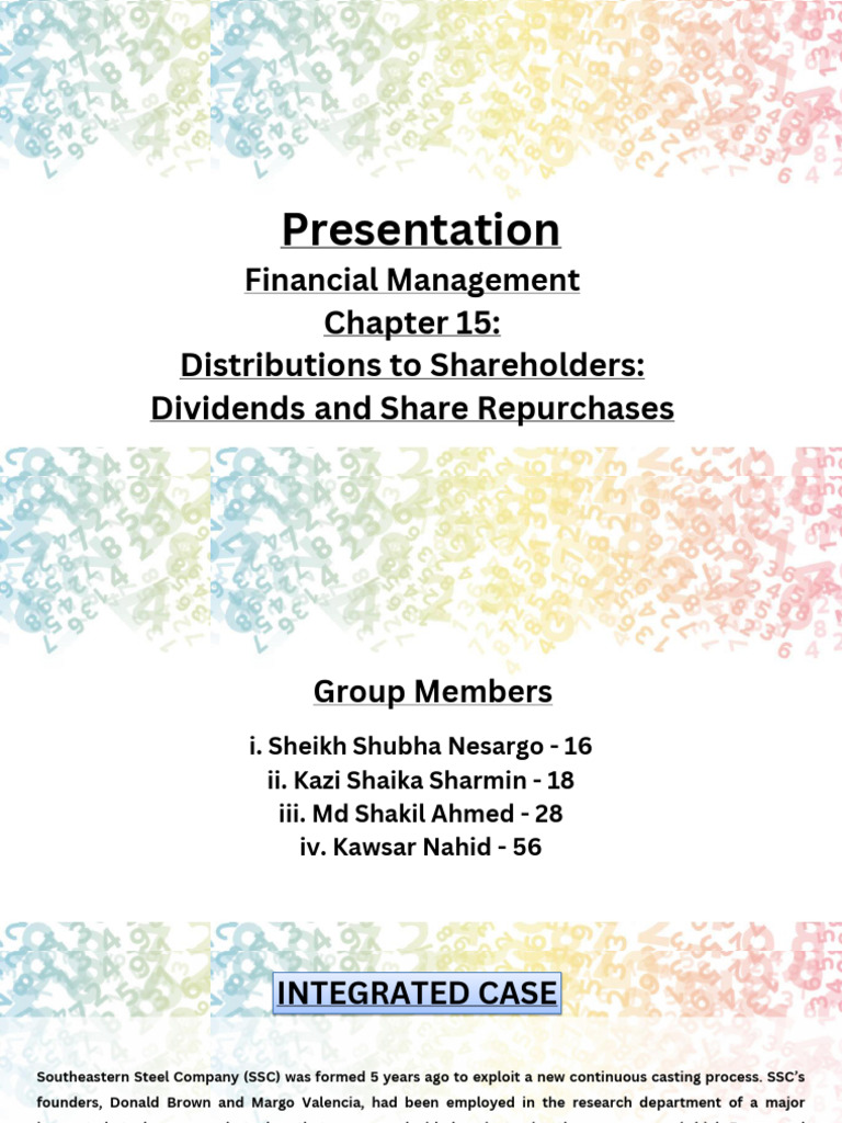 Shareholder Distributions: Dividends & Repurchases | PDF | Dividend ...