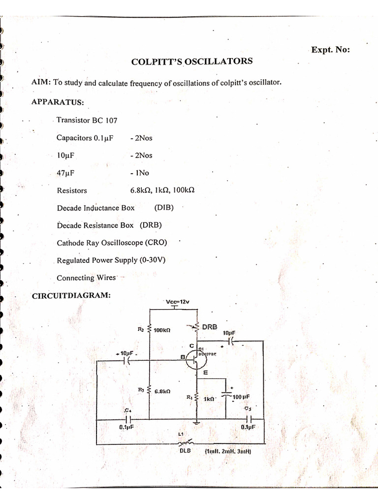 8.colpitts Oscillator | PDF
