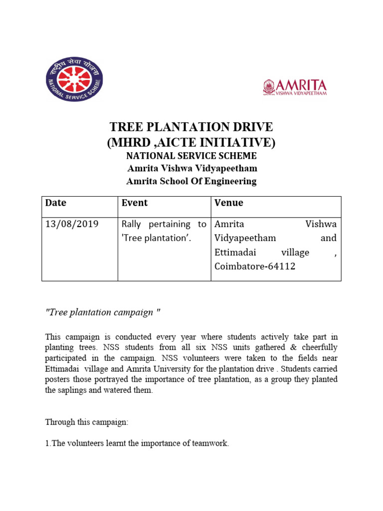 Tree Plantation | PDF