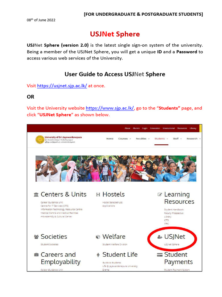 USJNet Sphere User Guide | PDF