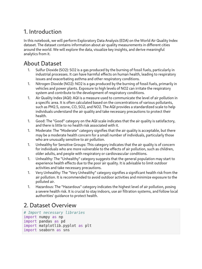 World Air Quality Analysis | PDF | Air Pollution | Pollution