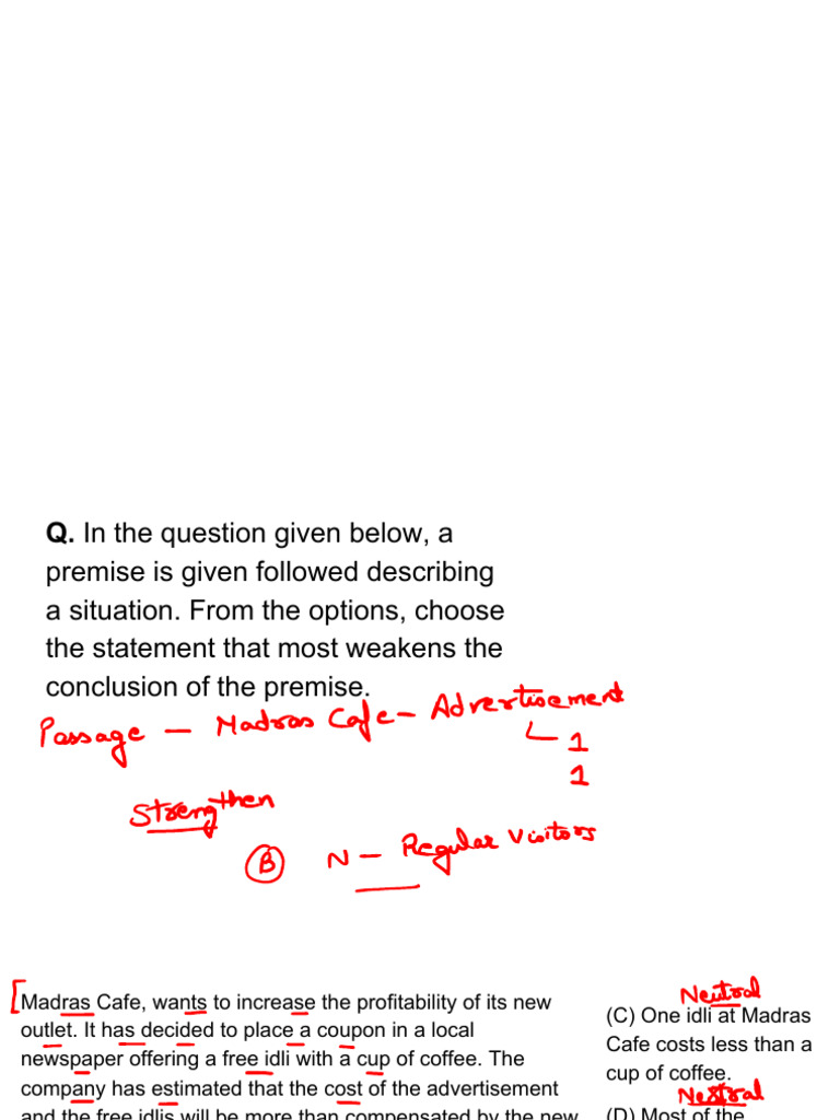 Critical Reasoning Questions Part 3 With Annotation PDF 25th April ...