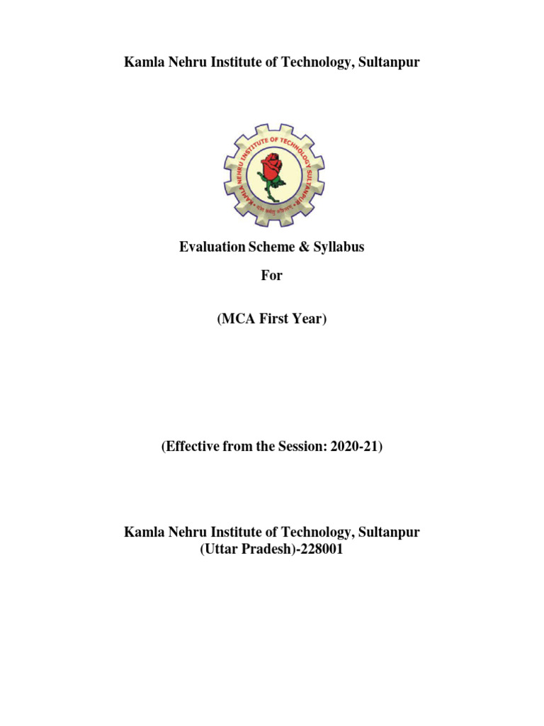 Mca First Year Syllabus Pdf Class Computer Programming Computer Data Storage