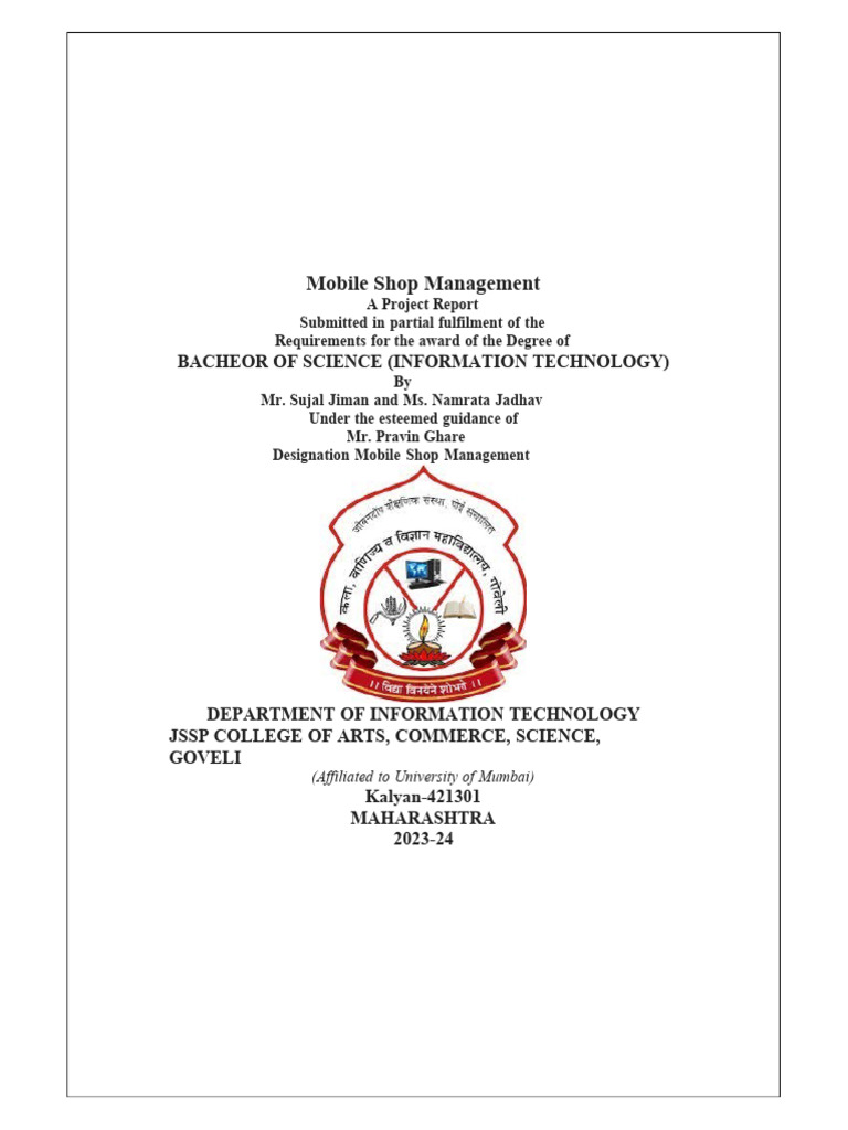 Mobile_Shop_Management | PDF | Point Of Sale | Databases