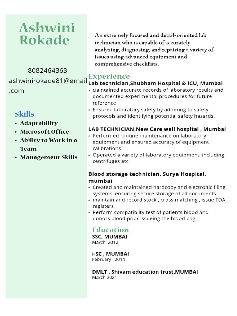 Ashwini Resume | PDF