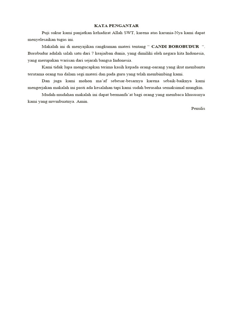 Sejarah dan Struktur Candi Borobudur | PDF