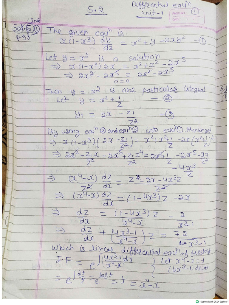 5.2 Ricati Equation | PDF