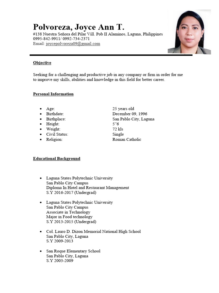 Joyce's Resume | PDF