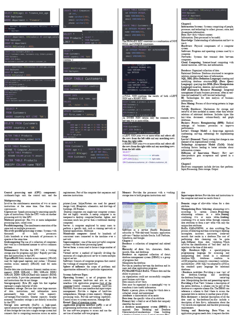 481 cheat | PDF | Databases | Random Access Memory