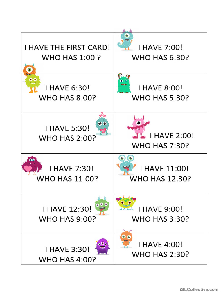 I Have, Who Has | PDF | Cooking, Food & Wine