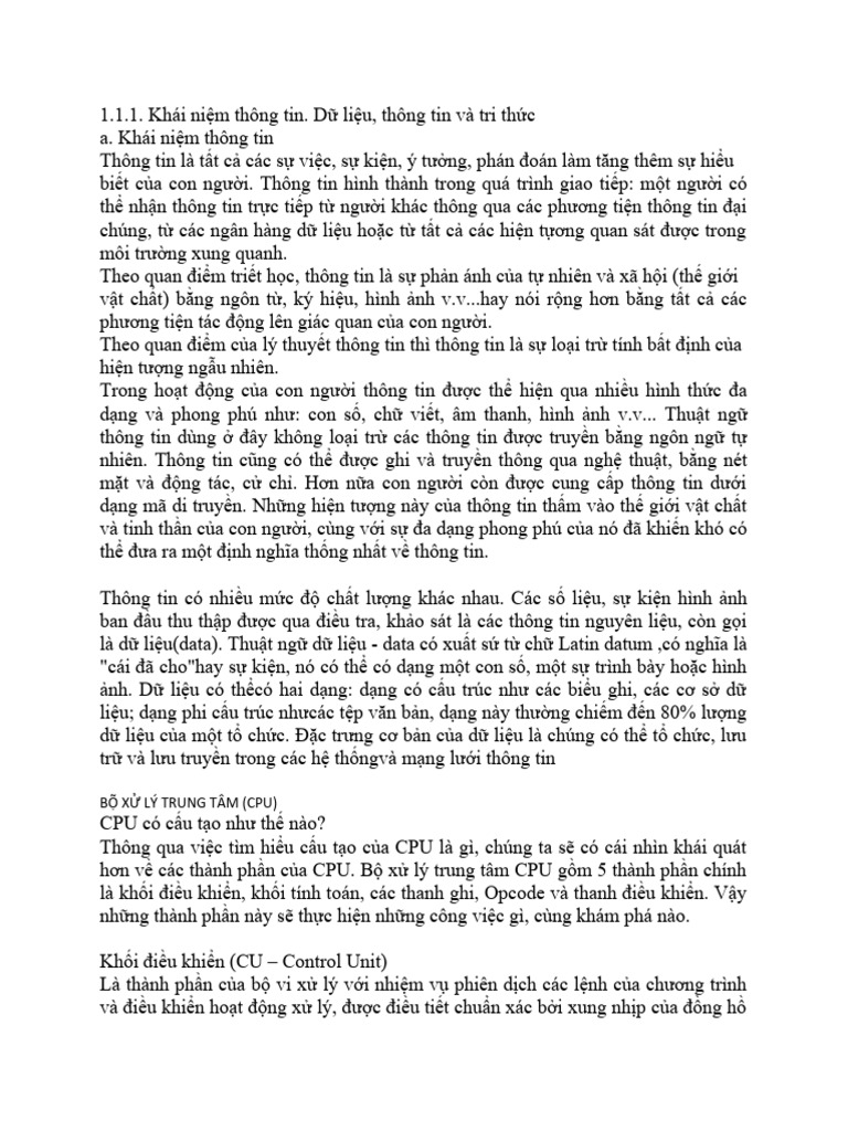 Bai Giang Buoi 1 | PDF