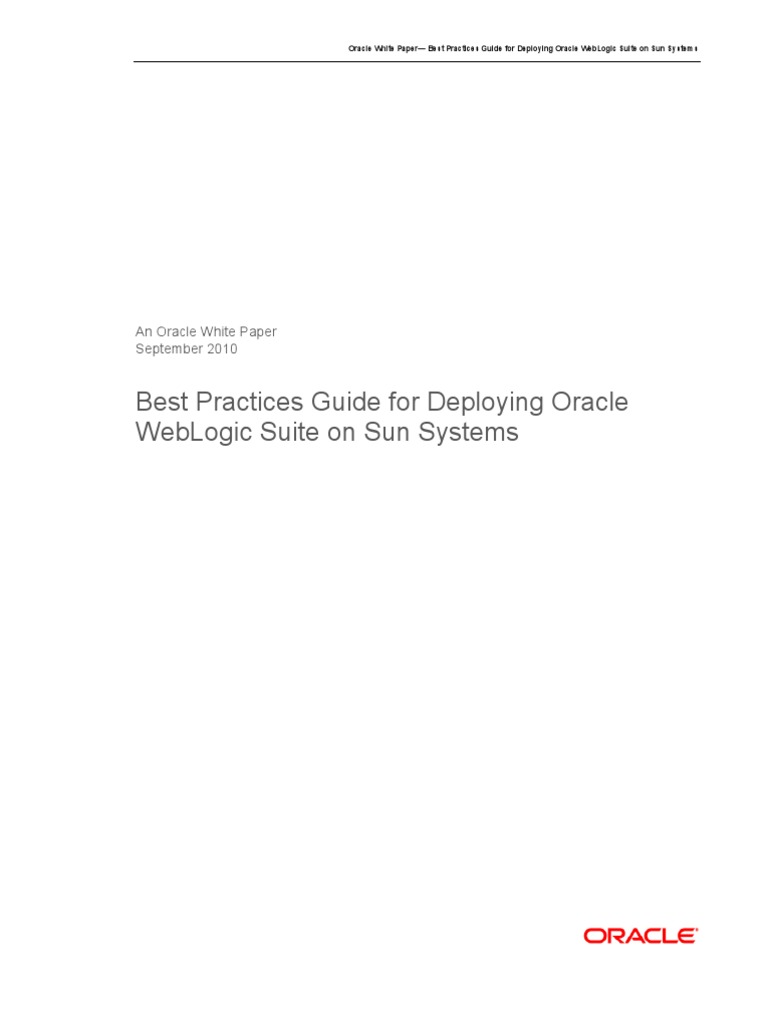 Deploying Weblogic Suite 172460 | PDF | Oracle Database | Cache (Computing)