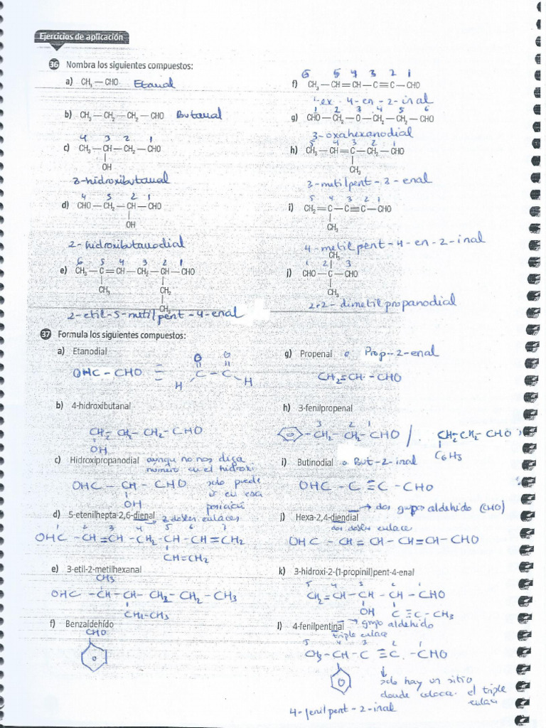 soluciones-ejercicios-aldehidos | PDF