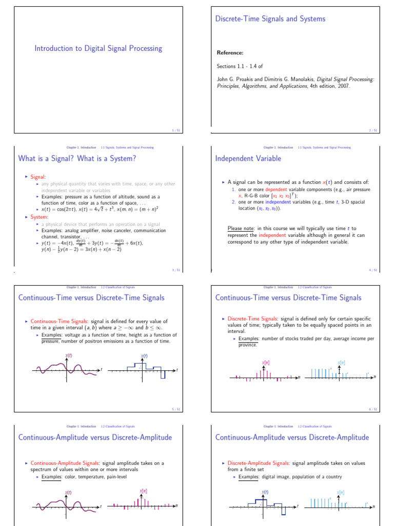Digital Signal Processing Basics | PDF | Discrete Time And Continuous ...
