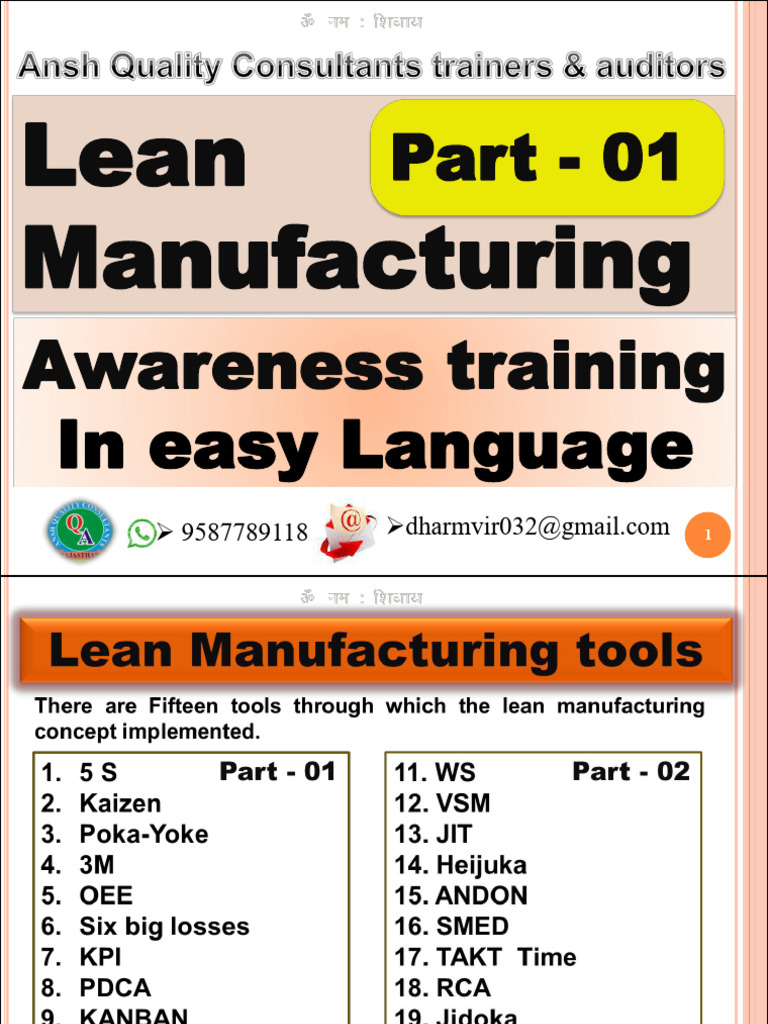 09 - Lean Manufacturing Material PDF | PDF | Lean Manufacturing ...