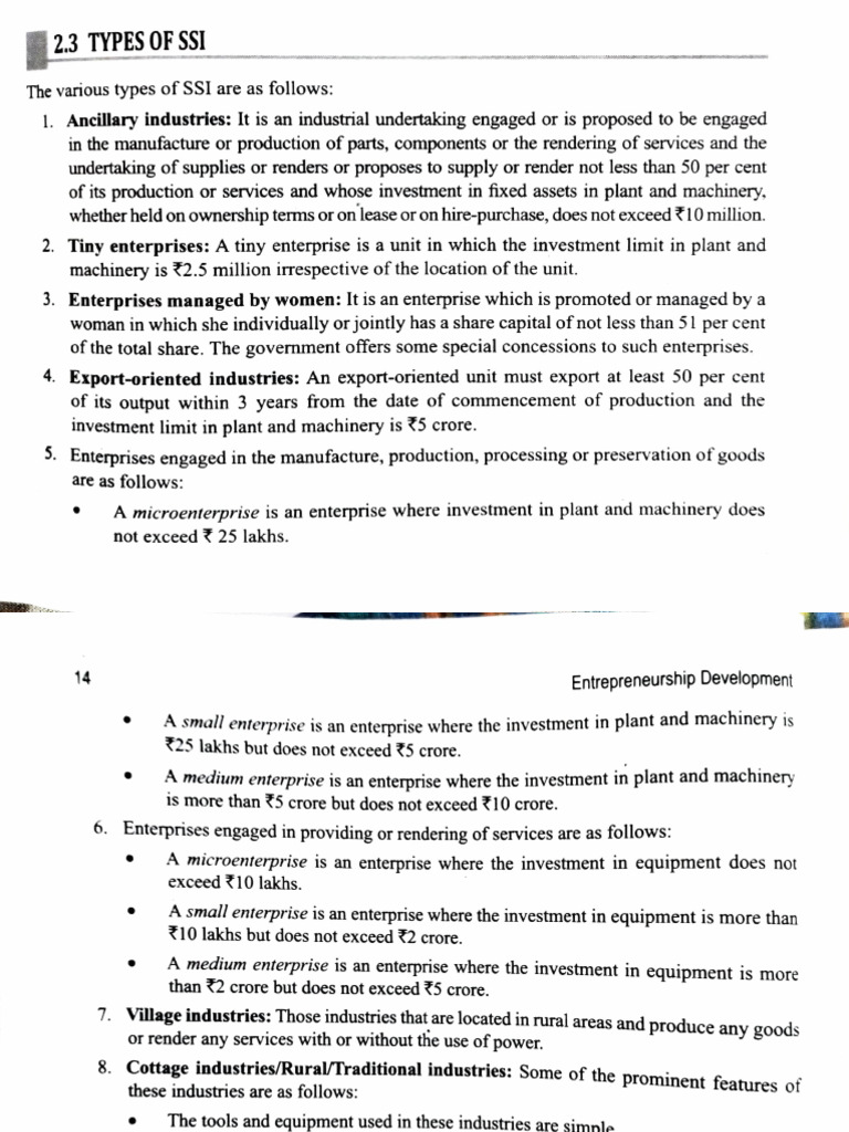 Types of Small Scale Industries | PDF | Capital (Economics) | Investing