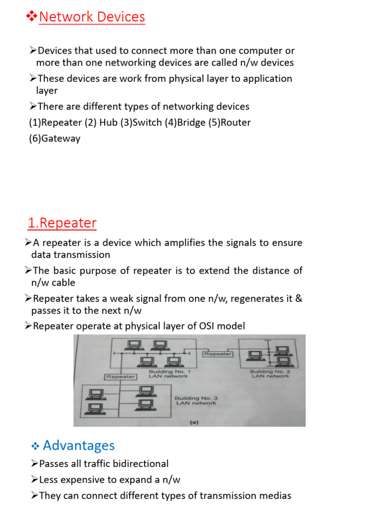 Network Devices Pdf Network Switch Router Computing