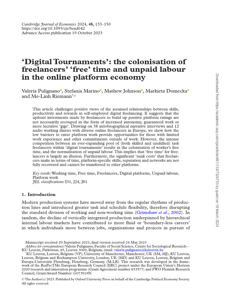 Bead 042 | PDF | Labour Economics | Freelancer