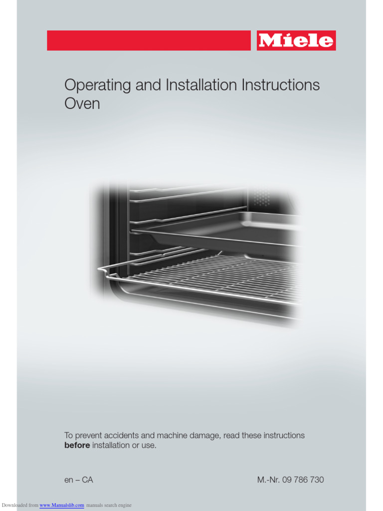 Operating and Installation Instructions Oven | PDF | Oven | Cookware ...