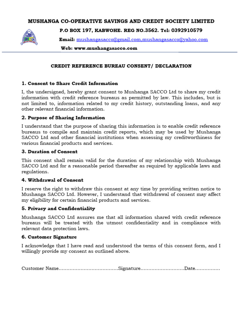 Customer CRB Consent Form | PDF