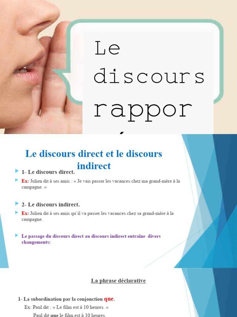Discours Rapporté | PDF | Phrase | Aspect accompli/inaccompli