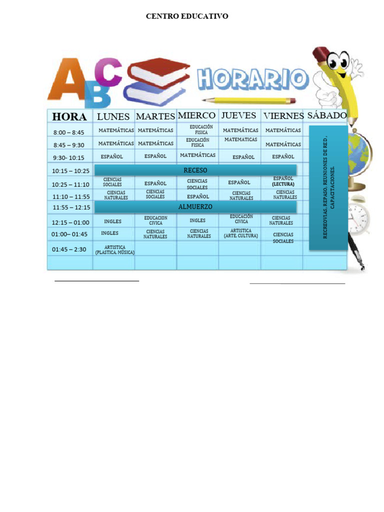 HORARIOS DE SEGUNDO CICLO - Subir | PDF | Ciencias sociales | Estudios de idiomas extranjeros