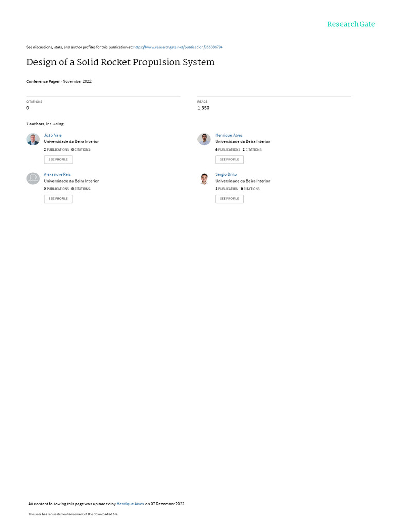 Designofa Solid Rocket Propulsion System | Download Free PDF | Rocket ...