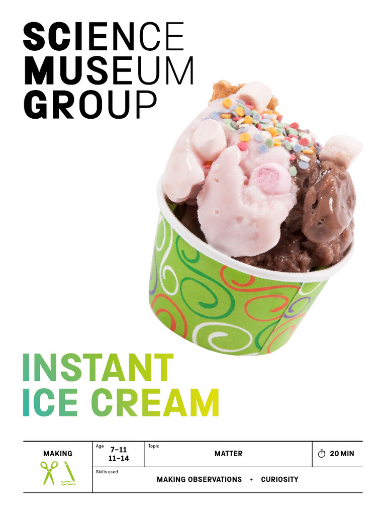 SMG Learning Activities Instant Ice Cream | PDF | Ice | Freezing